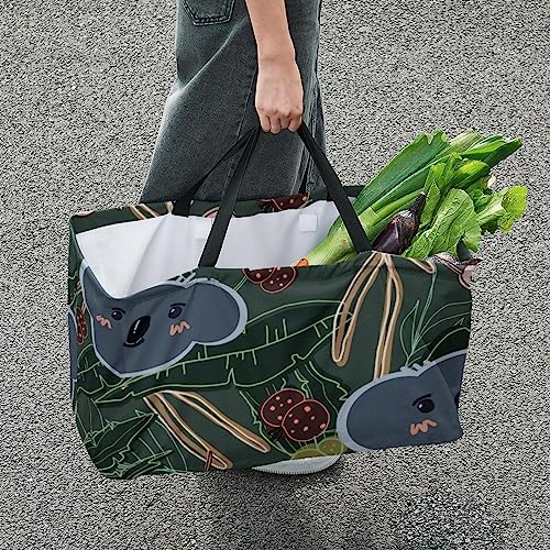 Cute Carla Print Large Capacity Laundry Organizer Tote Bag - Reusable and Foldable Oxford Cloth Shopping Bags