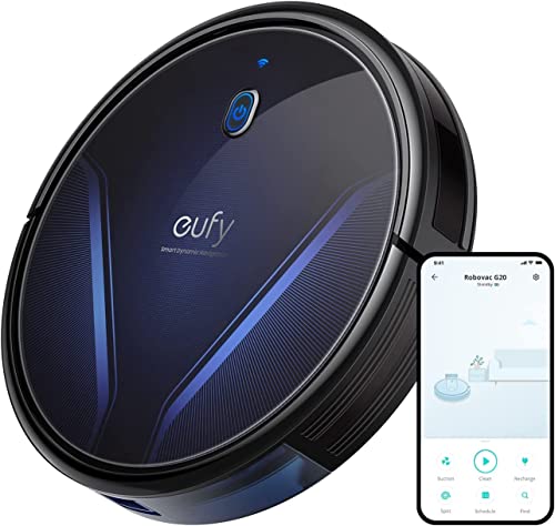 eufy by Anker, RoboVac G20, 2500 Pa Strong Suction, Dynamic Navigation, Voice Control, Ultra-Slim, App, Robot Vacuum, Compatible with Alexa, Ideal for Hard Floors and Pet Hair