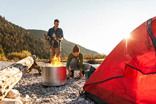 CRAFTSMAN 19.5" Smokeless Wood Fire Pit Portable Stainless Steel Camping, RVing, Backyard Bonfire fire Pit
