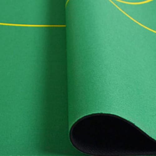 Craps and Roulette Table Felt Poker Tablecloth 18090cm Deluxe Suede Texas Pokers Tablecloth with Flower Pattern Casino Poker Set Board Game Mat with Carrying Bag (Color : 180x90cm)