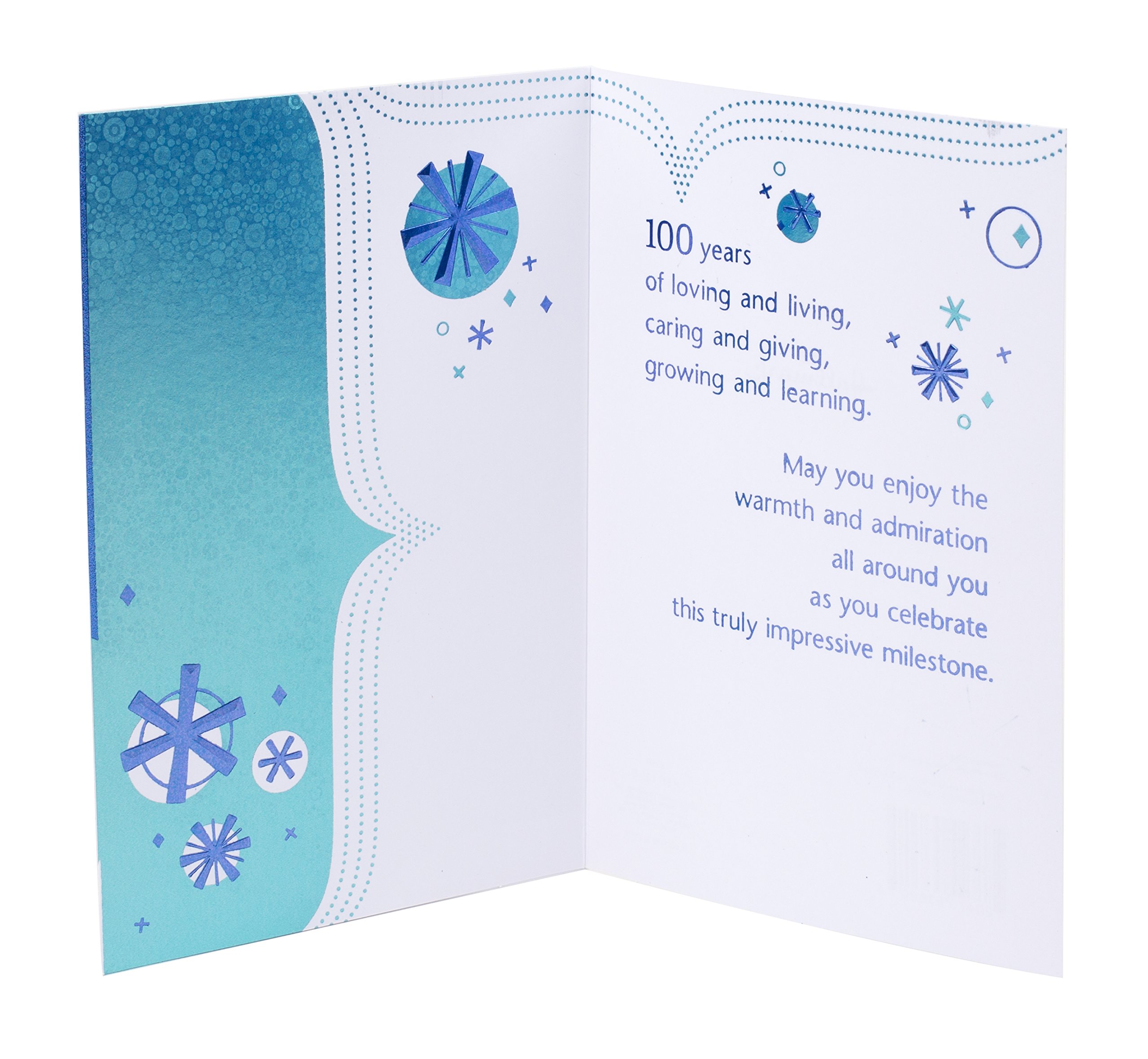 Hallmark 100th Birthday Greeting Card (100th with Confetti)