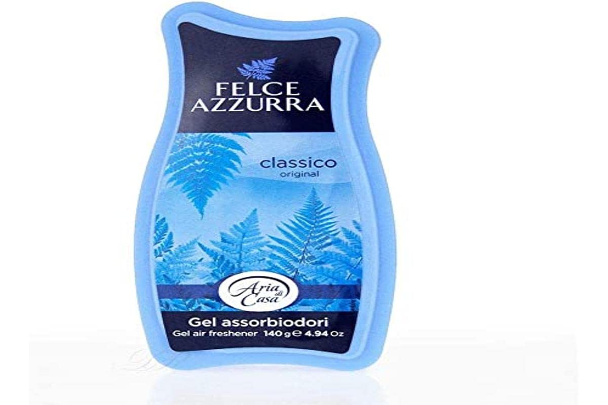 Felce Azzurra Gel Air Freshener - Unique and Unmistakable Aroma - Perfume Your Home for Relaxation and Harmony - Blend of Orange, Rose, Pine, Lavender, and Musk - Classic Original - 4.94 oz