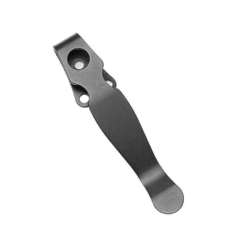 Echeson 1PC Titanium Pocket Clip with 3PCS Black Screws Fit for C229 Shaman, CNC Deep Carry Back Clip