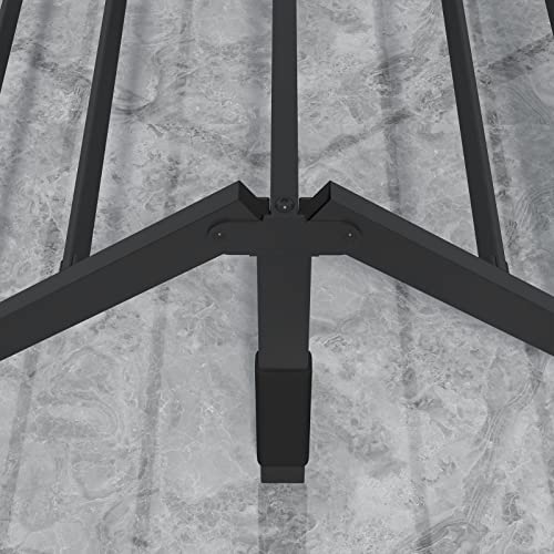 HOMWAYART King Bed Frames with Decorative Wood Panel, Storable High Platform Reinforced Steel Slats Support, Easy Assembly, Sturdy, No Box Spring Needed (Mahogany, King)