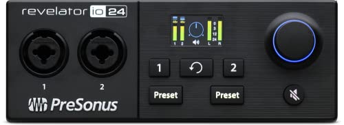 PreSonus Revelator io24 USB-C Compatible Audio Interface with Integrated Loopback Mixer and Effects for Streaming, Podcasting, and More