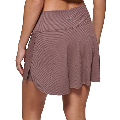 Calvin Klein Performance Women's Athletic Skirt with Built-in Bike Short, Terre, Medium