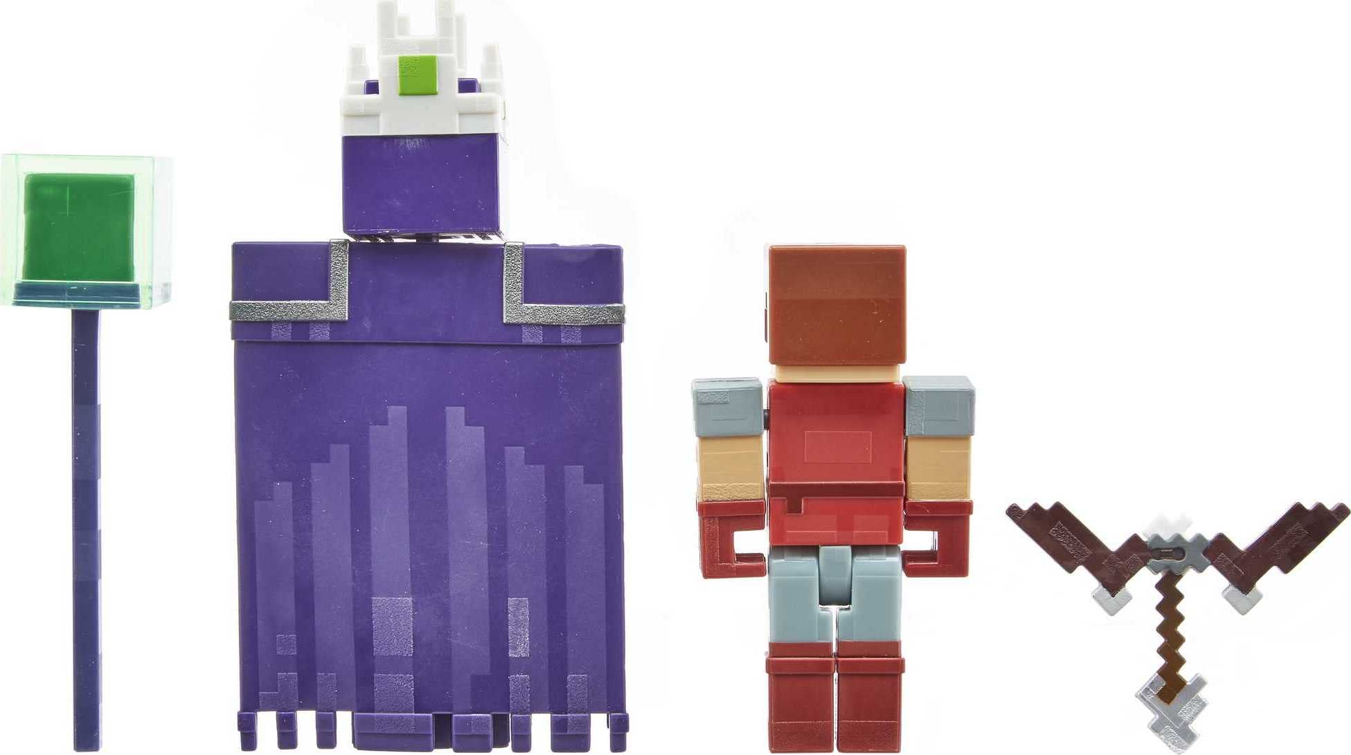 Mattel Minecraft Dungeons 2-Pack of Action Figures with Nameless One & Hal in 5.5-inch Scale, Collectible Set Inspired by The Video Game