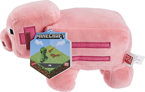 Mattel Minecraft Basic Plush Character Soft Dolls, Video Game-Inspired Collectible Toy Gifts for Kids & Fans Ages 3 Years Old & Up