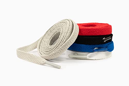 Proof Culture | Compatible with Jordan 1-8 Laces | Premium Flat Black Cotton Shoe Laces Replacement for Jordan Laces and Air Force Laces (Black, 54")