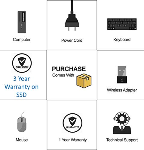 HP 600 G2 ProDesk Mini-Tower PC, Intel Quad-Core i7-6700 Upto 4.0GHz, 32GB RAM, 256GB SSD, AMD R7 240 2GB HD Graphics 4K, AC Wi-Fi, Bluetooth, HDMI, DisplayPort, Windows 10 Pro (Renewed)