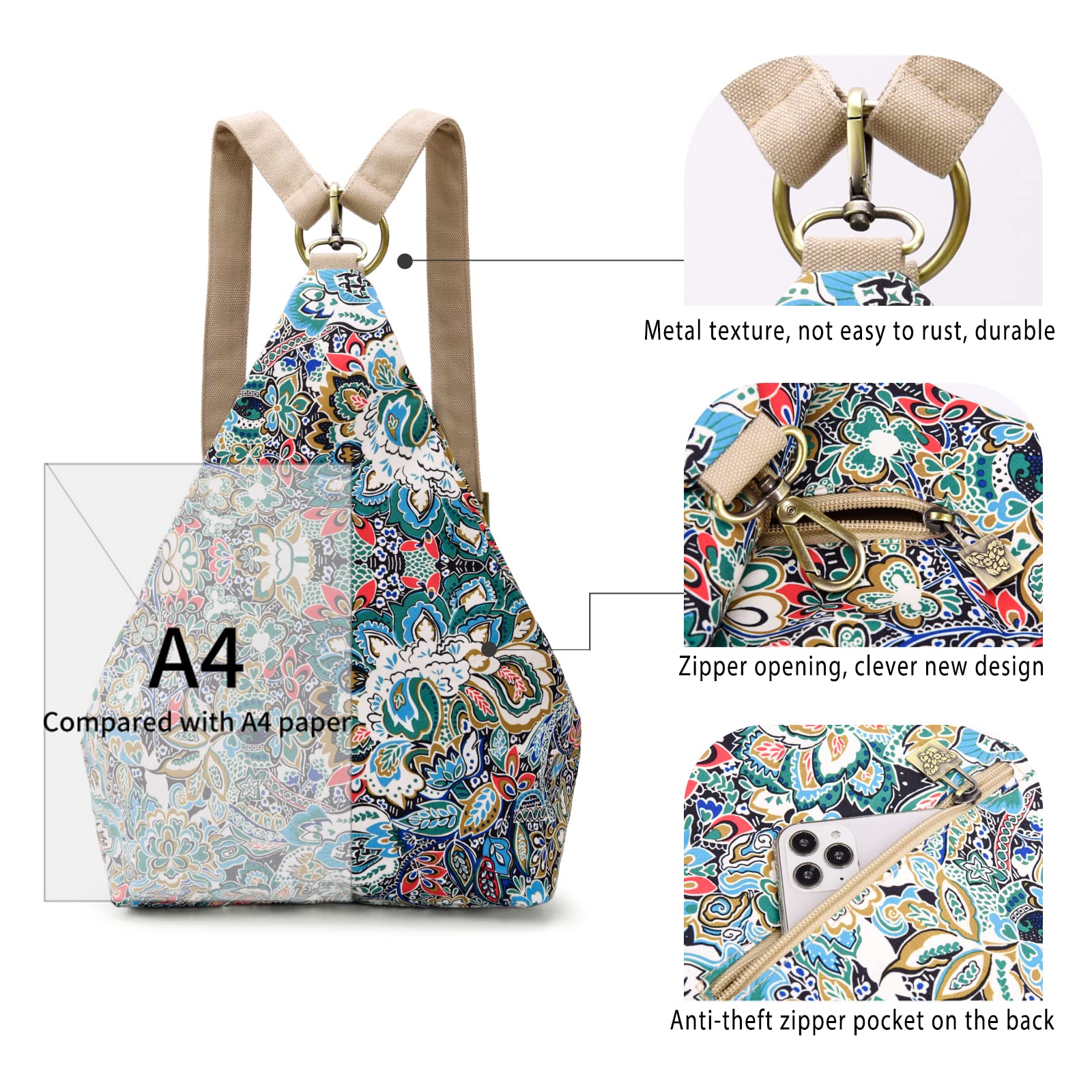 Black Butterfly Premium Backpack for Women, Bohemia Style Fashion Casual Daypack Backpack, Small Backpack Purse (02-blue)