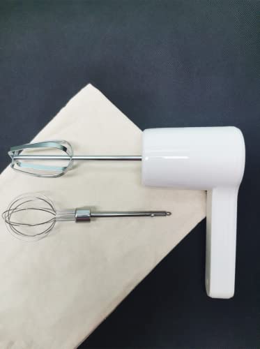 Tanrom Hand Mixer Electric 2 in 1 Wireless Hand Mixer 3-Speed Portable Egg Beater, Butter Beater, Kitchen Baking Cake, Cream and Cooking, Lightweight (White)
