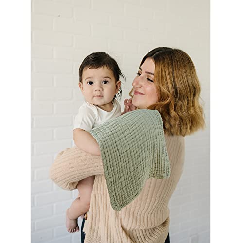 Konssy Muslin Baby Burp Cloths Sets for Unisex- 6 Pack Large 100% Cotton Burping Clothes for Newborn,Baby Girls and Boys