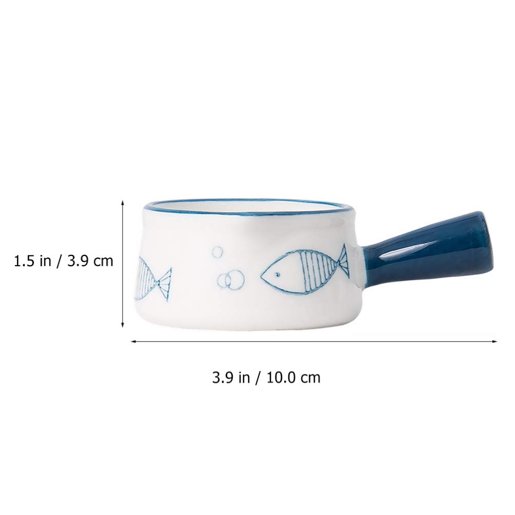 Cabilock Mini Creamer Jugs Ceramic Milk Pan Kitchen Cooking Pan Pot Stewpan Baby Food Saucepan Open Saucepan Enamel Spouted Milk Pot Milk Pan Saucepan Warmer Dipping Dishes Bowl