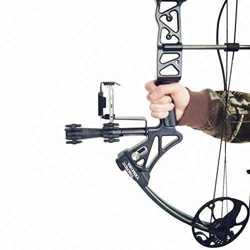 Bow Phone Mount for The Use of Camera of iPhone, Samsung, GoPro Smartphone Bow Holder Accessory Photos and Video Archery Hunting Moment Outdoor Compound Bow Hunting, Black
