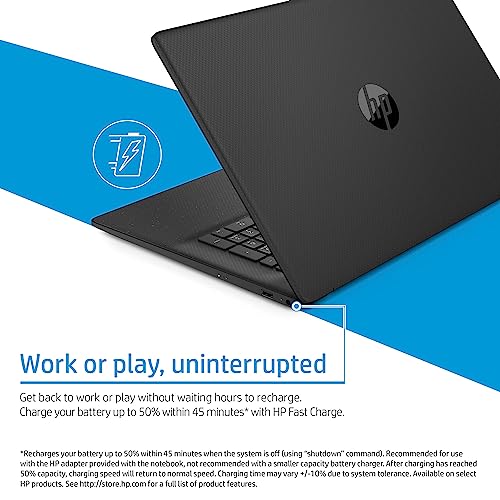 HP Laptop 17 17.3" FHD (1920 x 1080) Laptop Computer - AMD Ryzen 7 7730U 8-Core up to 4.50 GHz Processor, 32GB DDR4 RAM, 256GB NVMe SSD, AMD Radeon Graphics, Windows 11 Pro, Black