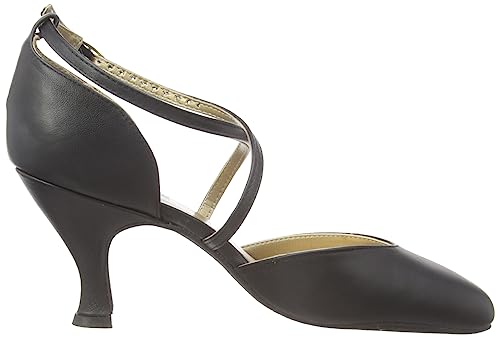 Capezio Women's X-Strap Pump, Black, 8.5 M US