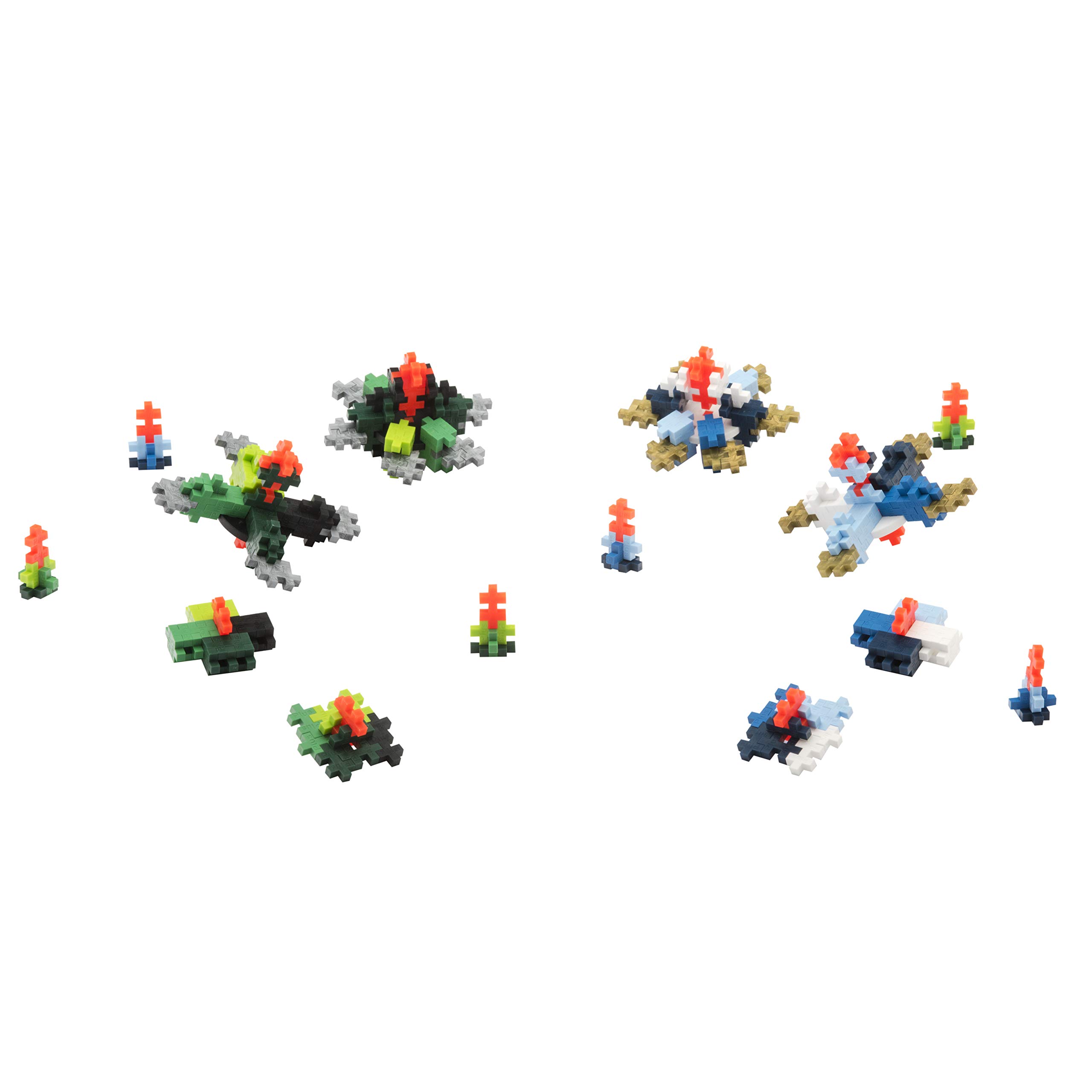 Plus Plus Learn to Build Set, 240 Mini Interlocking Building Blocks, 3D Puzzle Stem & Art Kit Playset - Spinning Tops