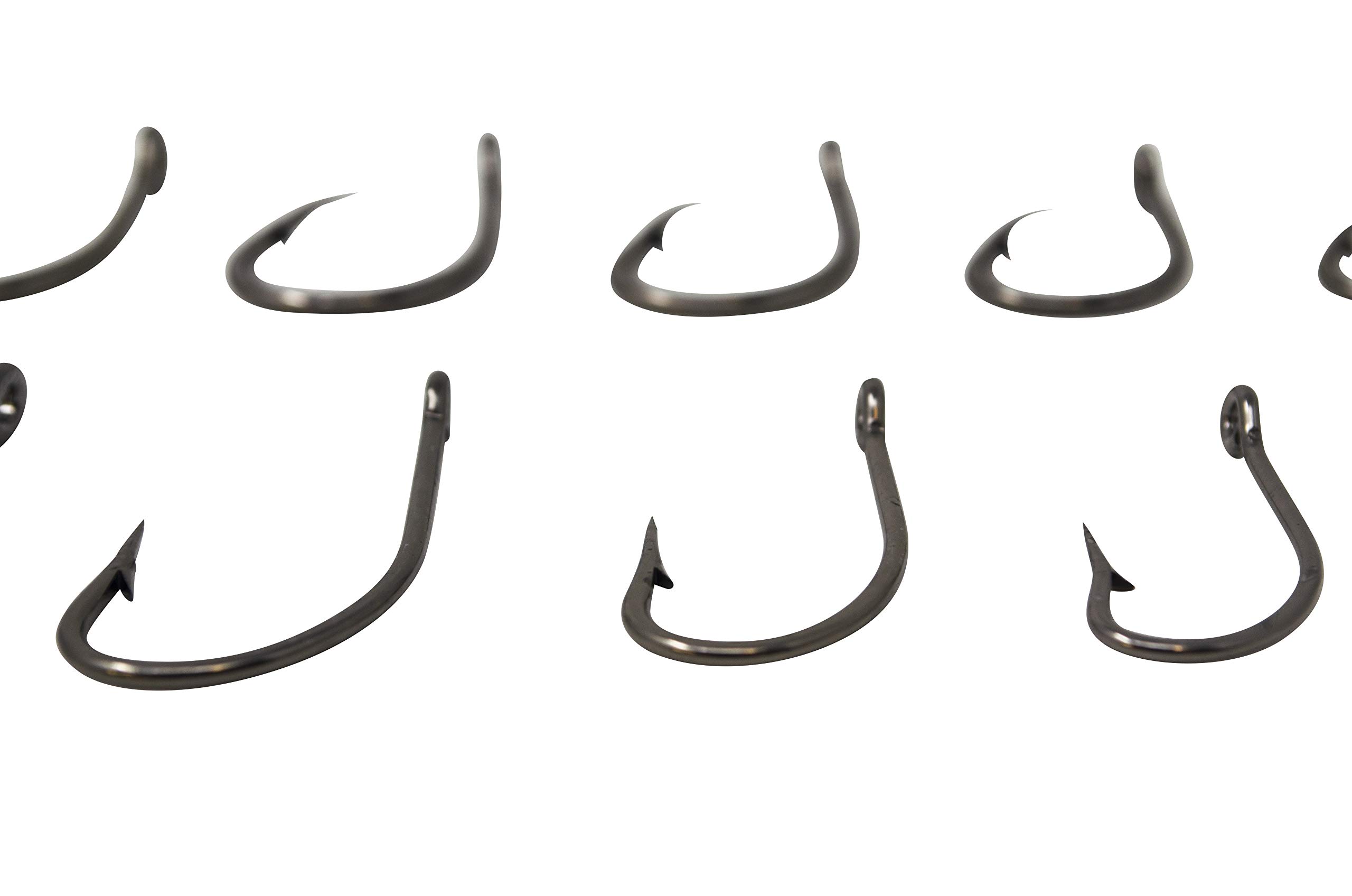 Black Anchor Circle and J Hooks 160pcs/box Saltwater Fishing Gear 3X strong Hooks Size 1/0 2/0 3/0 4/0 5/0