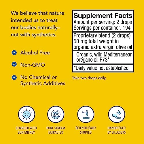 North American Herb & Spice Super Strength Oreganol P73-0.45 fl. oz. - Immune System Support - Certified Organic, Wild Oregano - 285% More Potent Than Regular Strength - Non-GMO - 194 Servings