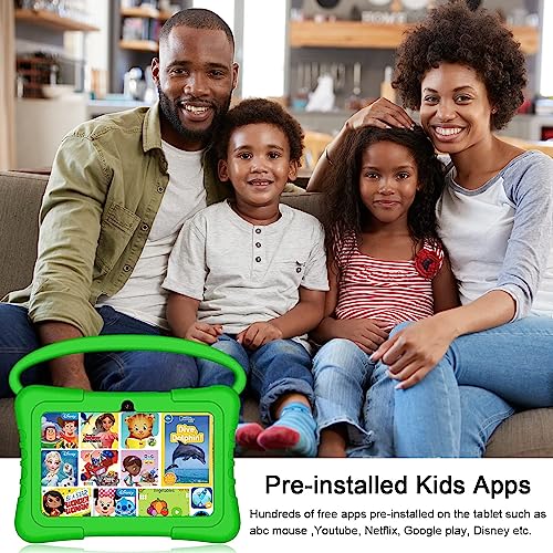 NORTH BISON Kids Tablet, 7 inch Tablet for Kids 3GB RAM 32GB ROM Android 11.0 Toddler Tablet with Bluetooth, WiFi, Parental Control Green