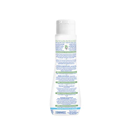 Mustela Baby Multi-Sensory Bubble Bath with Natural Avocado β Biodegradable Formula - 6.76 oz.