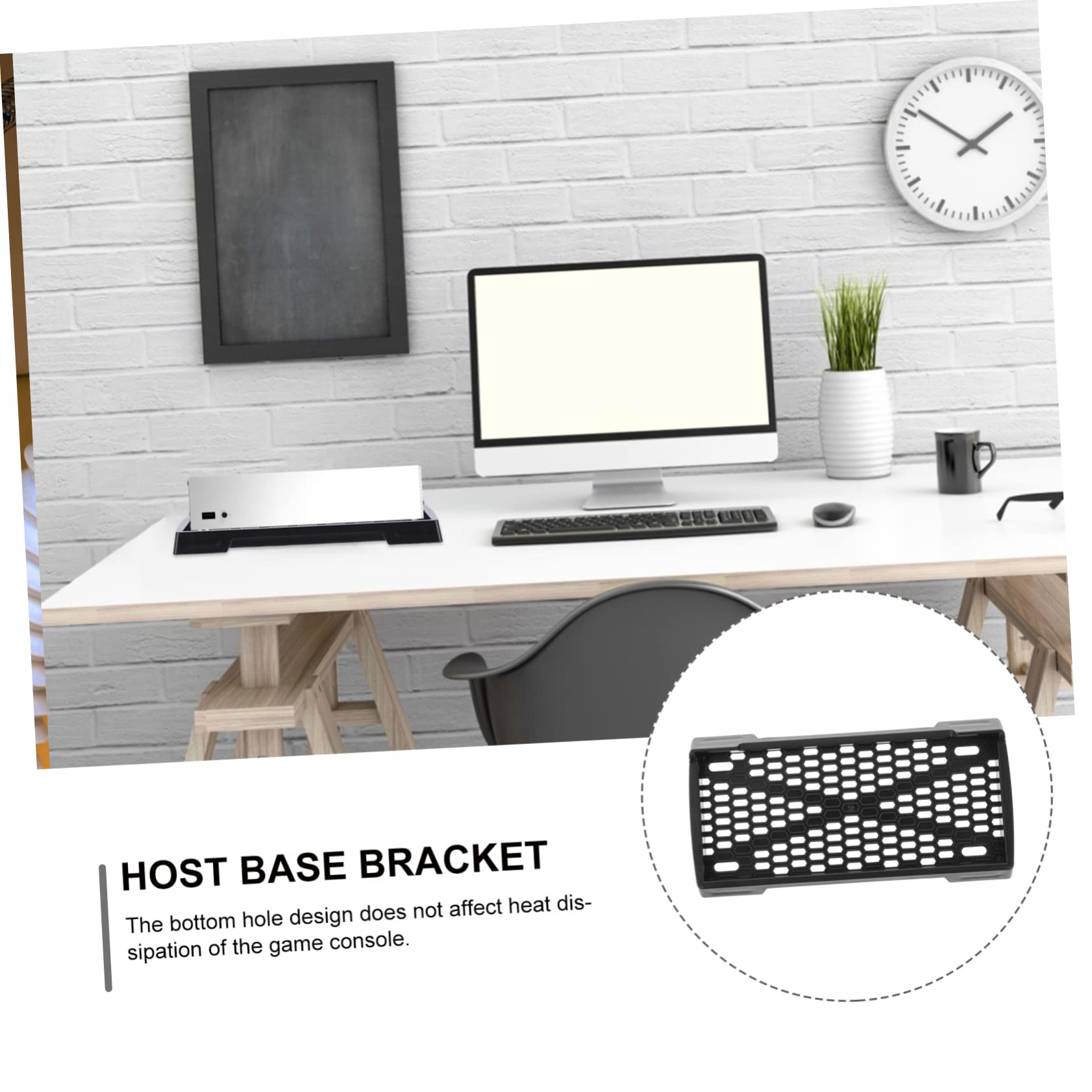 SOLUSTRE Gaming Stand Braces Game Console Vertical Stand with Ventilation Hole Compatible for Series S Cooling Racks Consoles