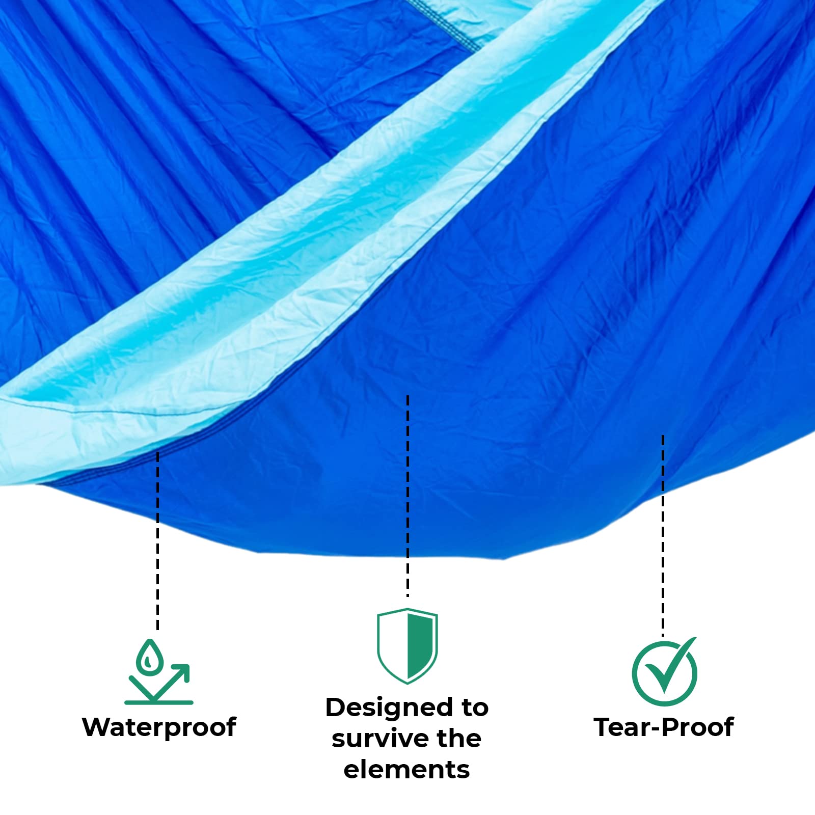 Camping Hammock (Dark and Light Blue)