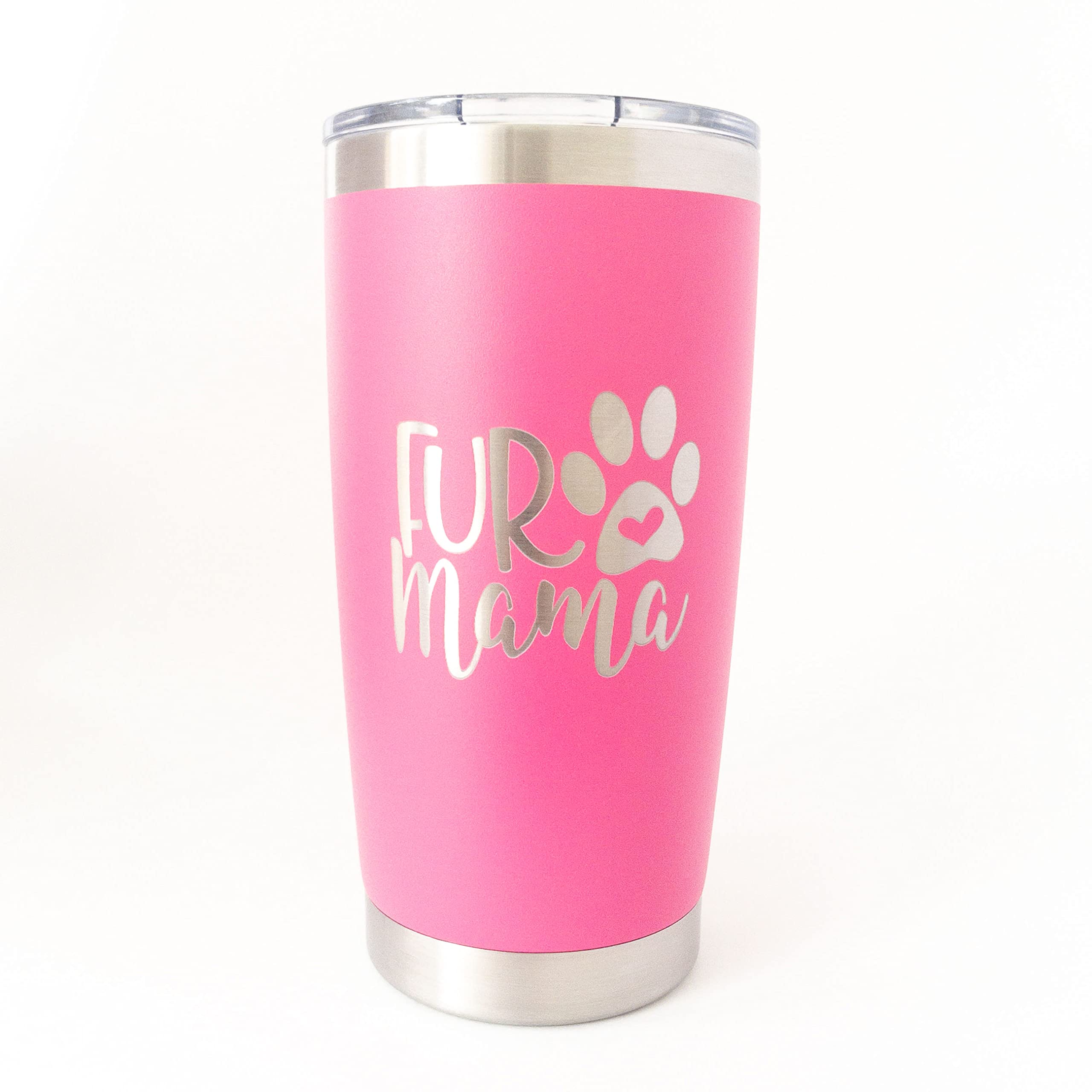 Cat Mugs for Women, Cat Coffee Mugs, Cat Mom Mug, Dog Tumbler, 20 oz Fur Mama Coffee Mug