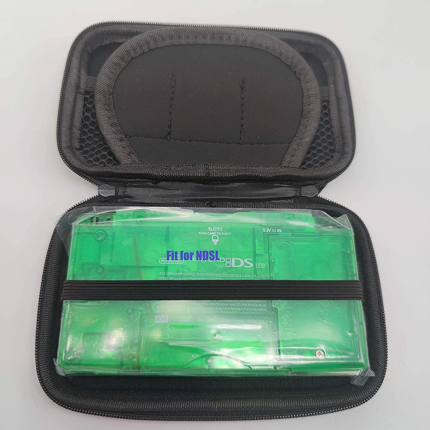 Protective Travel Carrying Hard Pouch Case Bag Cover for Game Boy Advance Color Pocket GBA GBC GBP Console for Nintendo DS Lite NDSL NDSi EVA Storage Replacement (Black)