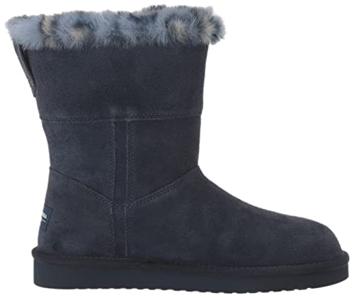 Koolaburra by UGG Women's ARIBEL Short Leopard Fashion Boot, Insignia Blue, 10