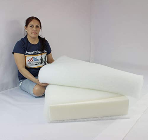 Mybecca 36 Inch Wide (5 Yards) Quilt Batting Multipurpose Dacron Fiber Polyester Wadding Fabric Loft Upholstery Grade Padding (36x15') (36 x 180) (2' x 15')