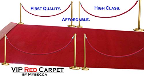 Mybecca Persian RED Carpet Aisle Runner 2 x 10 ft (1.8ft x 10 ft) 21.6 in x 120 in Color: Dark Red High Class VIP Quality for Parties, Hollywood-Feel Events, Wedding and Ceremony