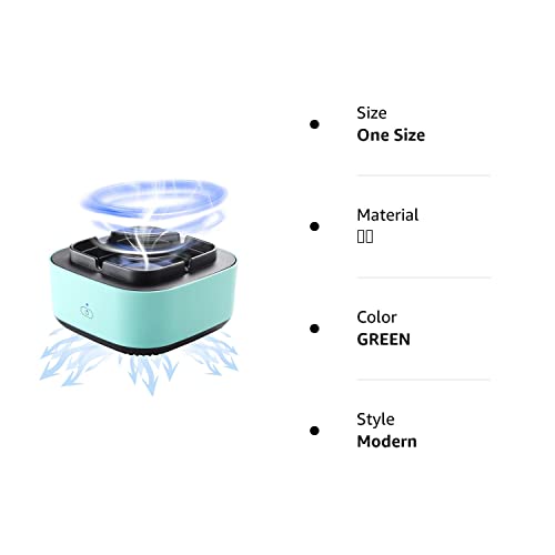 Rumia Smokeless Ashtrays for Cigarettes Indoor,2 in 1 Air Purifier Multifunctional Negative Ion Air Fresher for Home,Office,Outdoor-Green