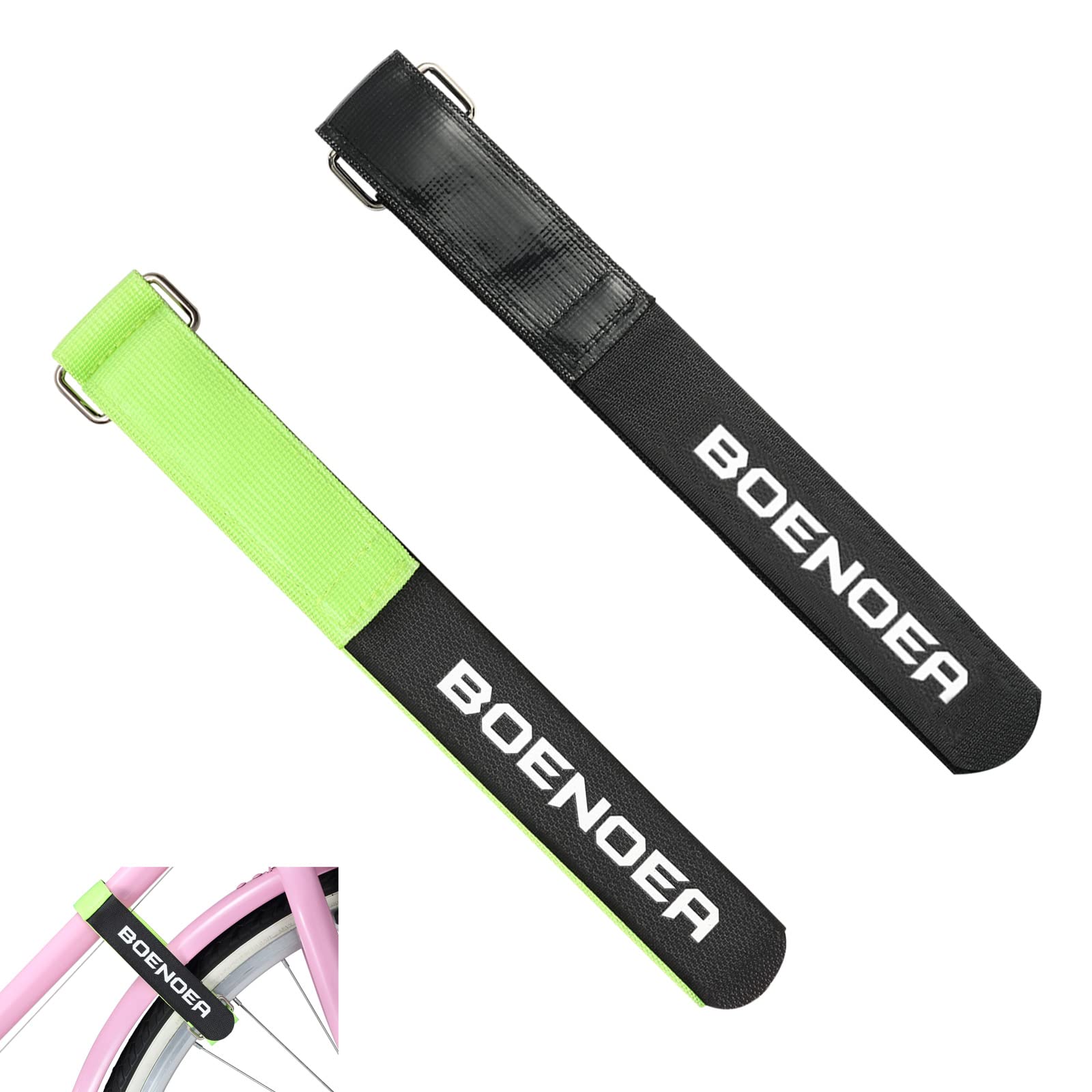 Boenoea Bike Rack Strap Bicycle Wheel Stabilizer Straps with Gel Grip Adjustable Nylon Bike Straps