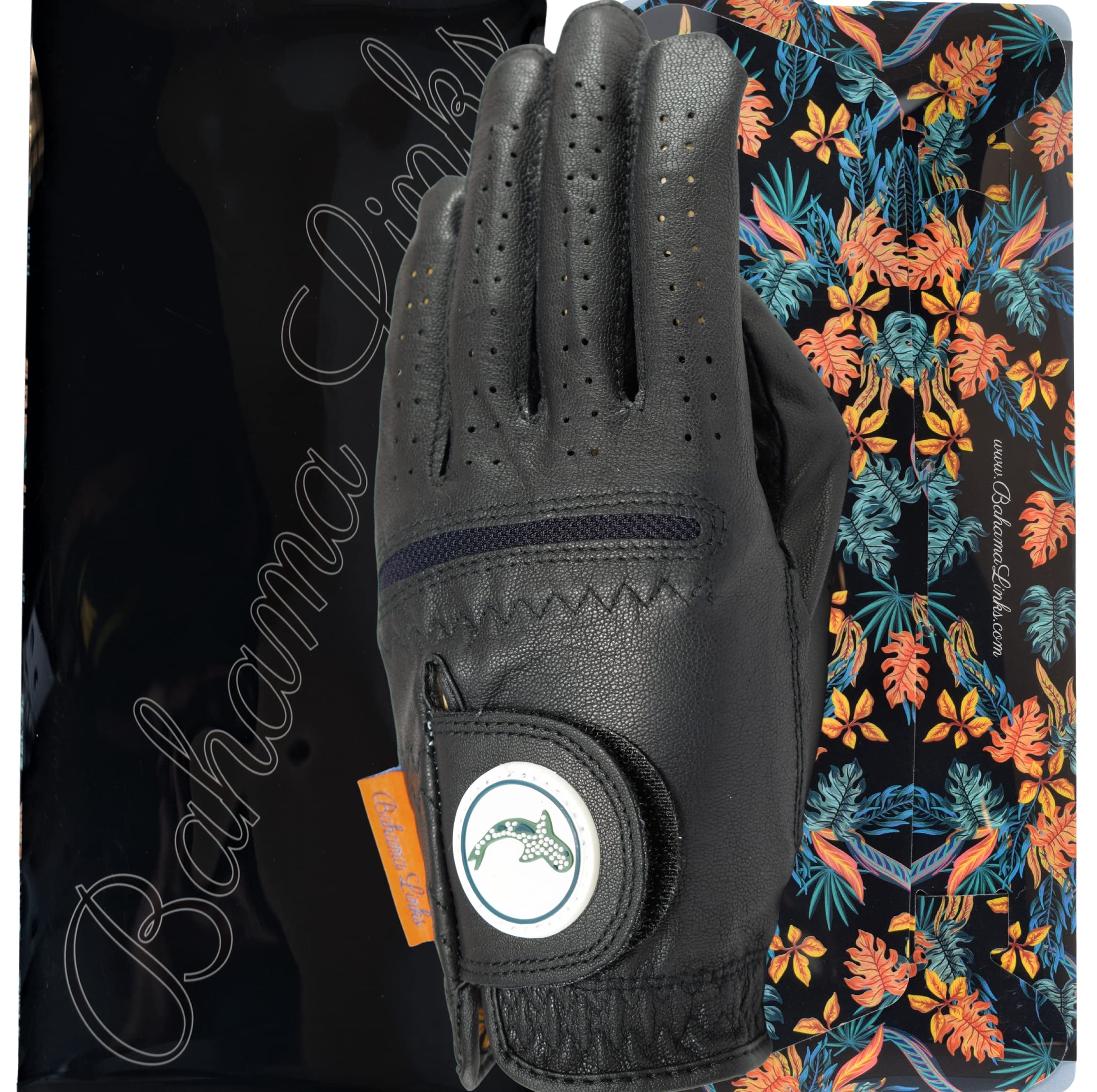 Bahama Links Golf Glove | Tropic White | Premium Cabretta Leather | Extremely Durable | Best Golf Glove | Super Soft (Small, Left)