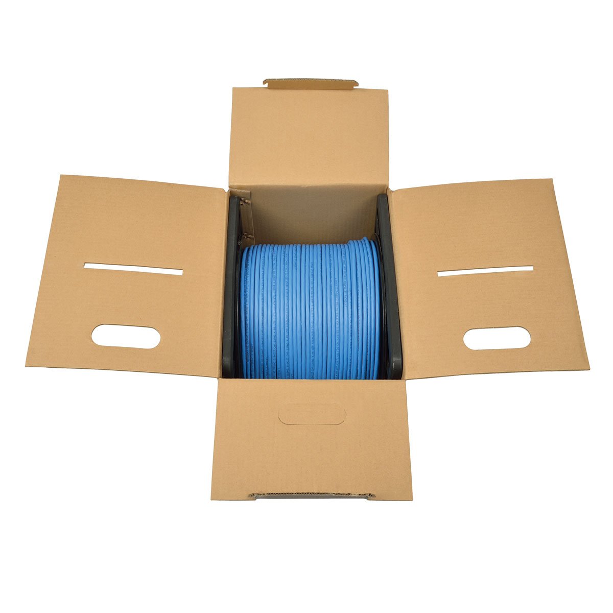 TRIPP LITE Cat6 Bulk Solid-Core Cable, Plenum-Rated PVC (CMP), Gigabit, Blue, 1000' (N224-01K-BL)
