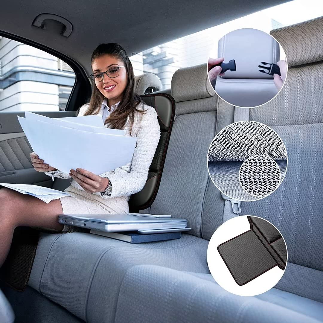 ctor MHO+All 2 Pack Auto for Child Baby Car Seats - Large CarSeat Sit Savers Mat with Waterproof 600D Fabric & 2 Storage Pockets, Crash Test Approved