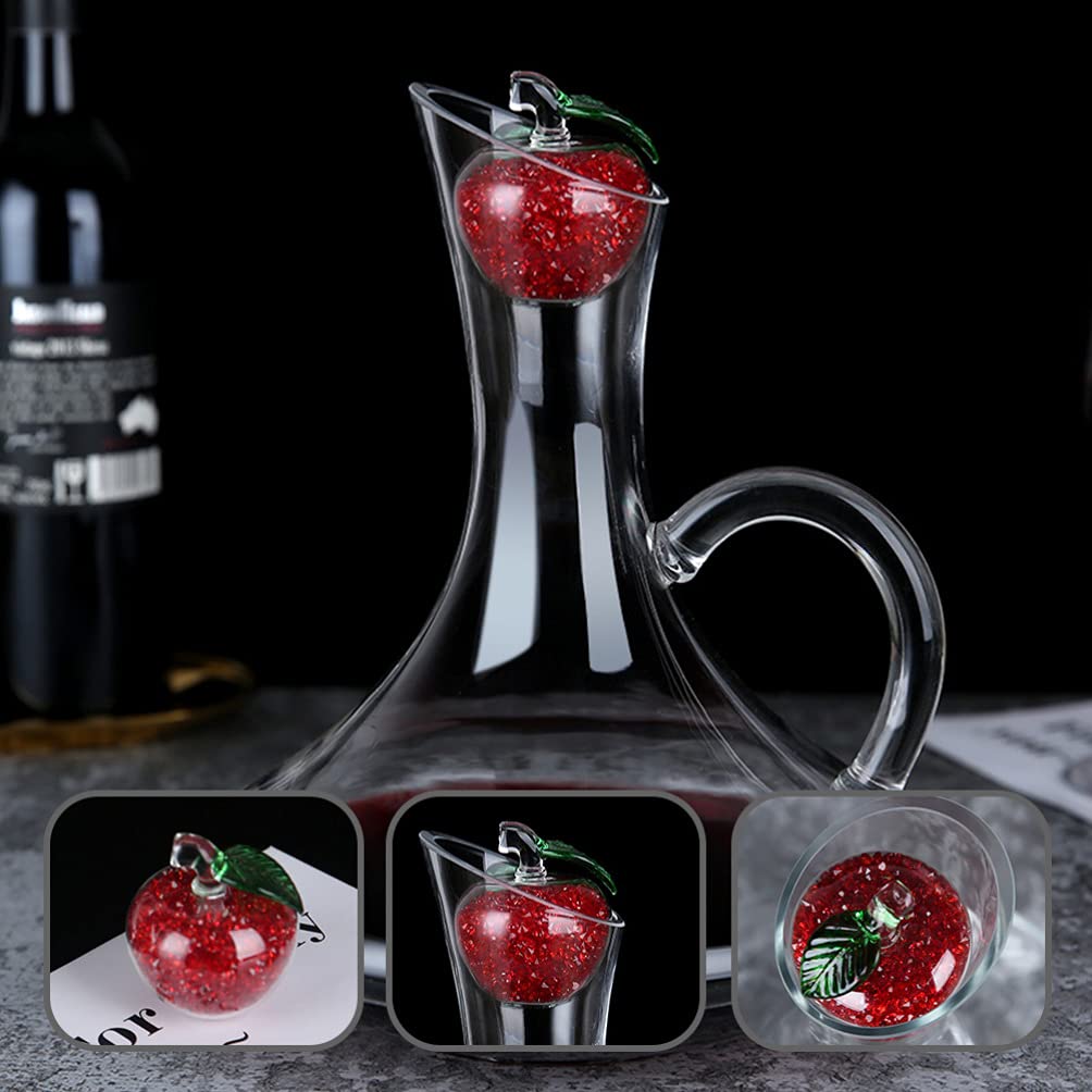 Cabilock Wine Bottle Glass Plug Ball Stoppers Fruit Shaped Caps for Wine Decanter Carafe Bottle Replacement Sealing Stoppers