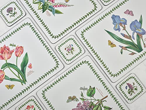 Pimpernel Botanic Garden Collection Coasters | Set of 6 | Cork Backed Board | Heat and Stain Resistant | Drinks Coaster for Tabletop Protection | Measures 4β x 4β