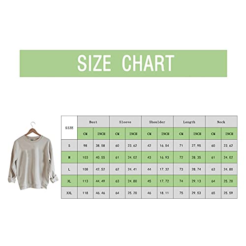 Balakie Womens Crewneck Sweatshirt Grey Long Sleeve Letter Print Loose Casual Cute Pullover Top Fall Clothes for Women