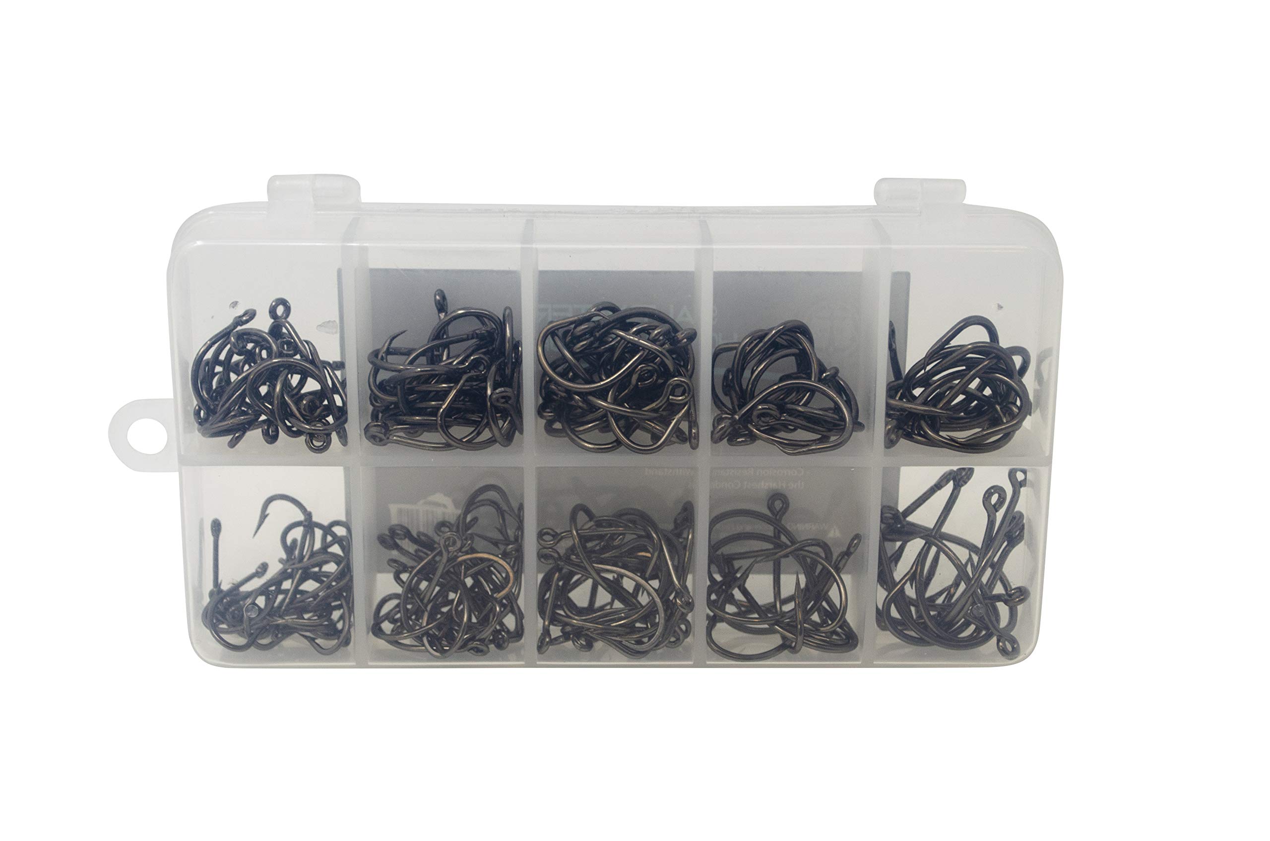 Black Anchor Circle and J Hooks 160pcs/box Saltwater Fishing Gear 3X strong Hooks Size 1/0 2/0 3/0 4/0 5/0