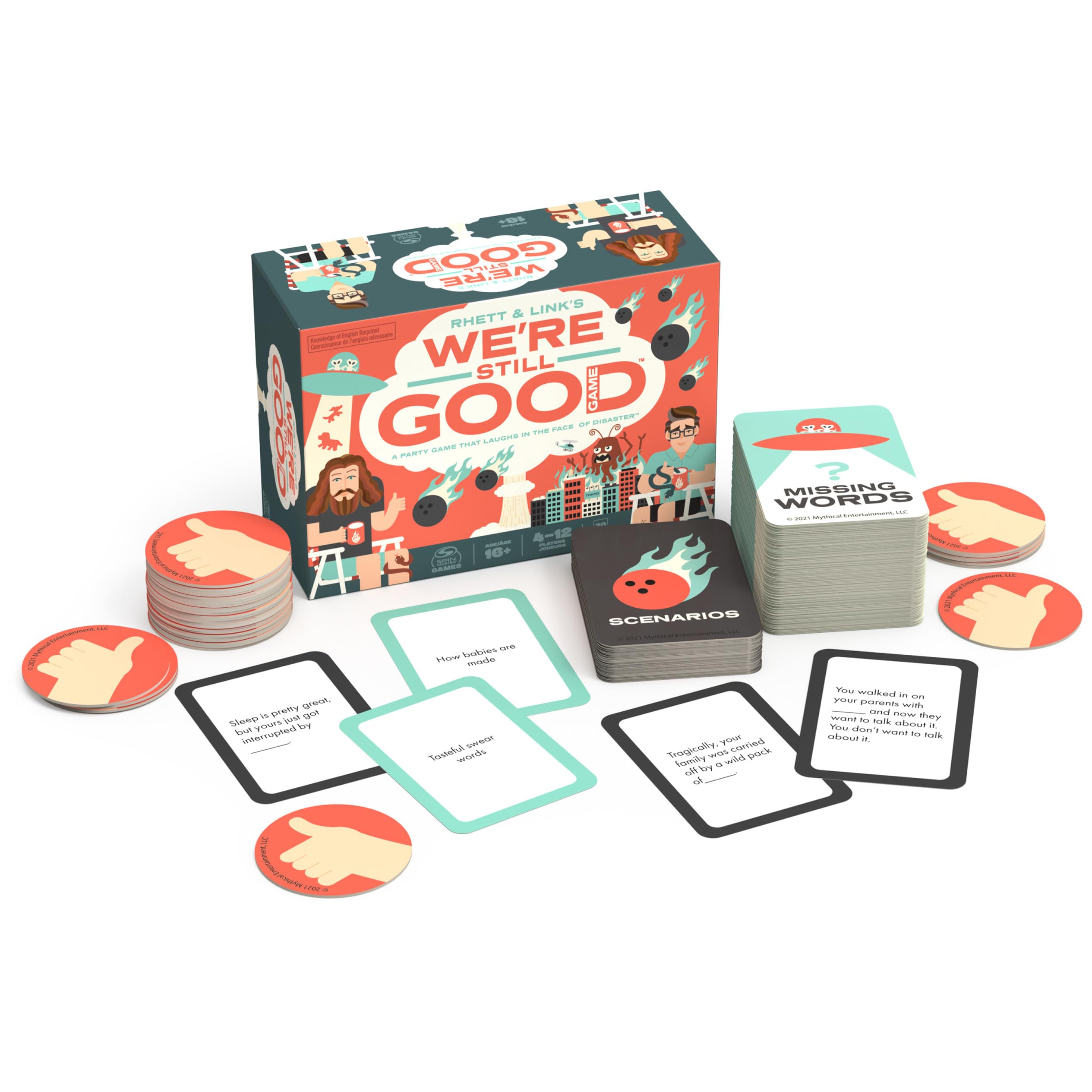 Spin Master Games, Rhett & Link We’re Still Good Party Game, for Fans of the Comedy YouTube Show Good Mythical Morning, Hilarious & Memeable Play, 4-12 Players, Ages 16 & Up