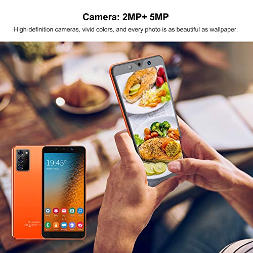 Cuifati Cellphone, Note30 Plus Smart Phone 5.72In Smartphone Dual Cards Dual Standby Smartphone Powerful Processor Expandable Storage 512MB+4GB(Orange)