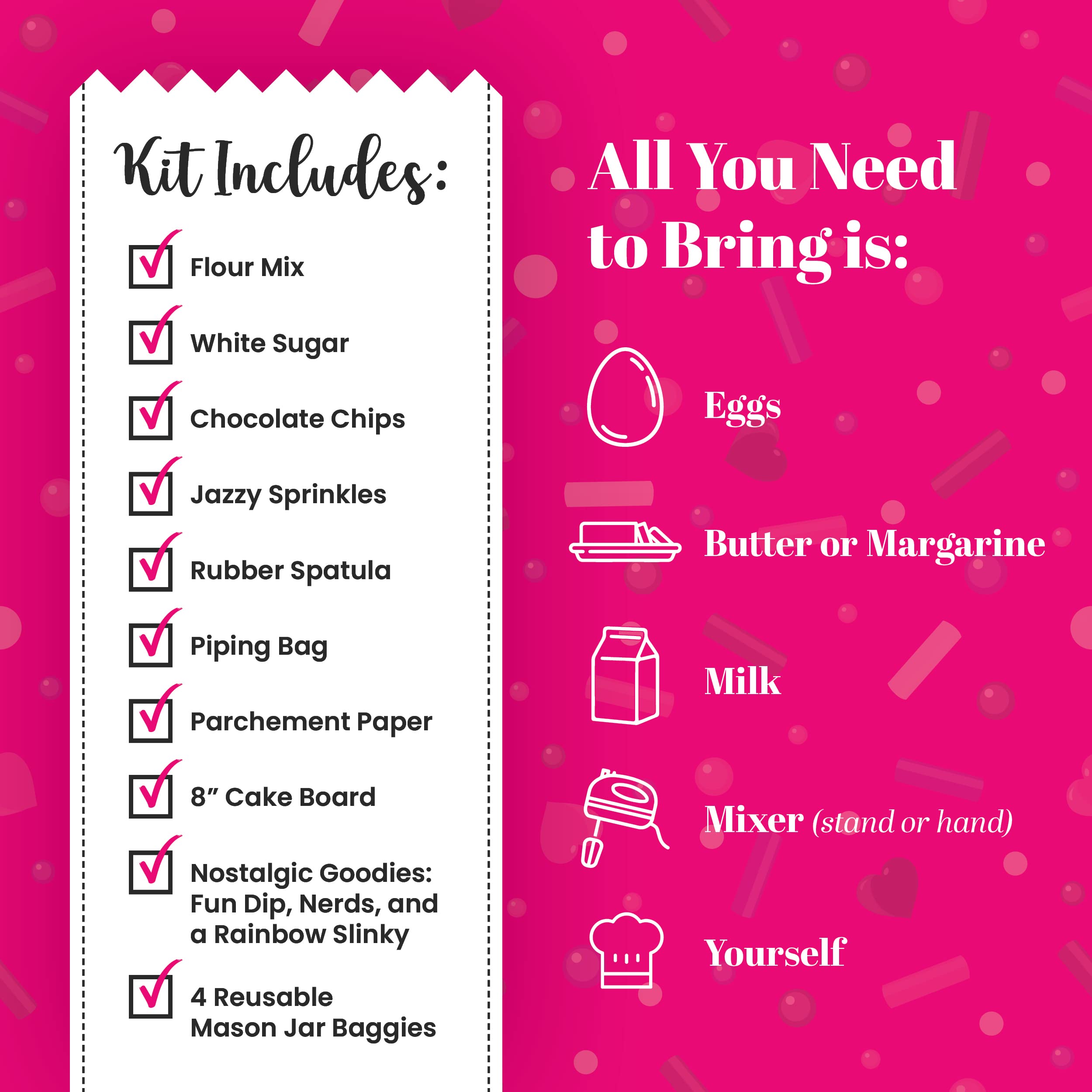 Bake it with Mel β Chocolate Surprise Cake Baking Kit for Kids & Adults β 3 Layer DIY Cooking Set w/Pre-Measured Ingredients β Perfect for Girls & Boys, At-Home Fun, Birthdays, Gifts & More