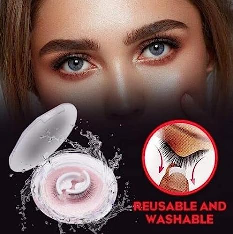 Banrlopu Reusable Self Adhesive Eyelashes,Banrlopu Eyelashes,Lash Buddy Self-adhesive Eyelashes,Lashbuddy Self-adhesive Eyelashes (1 Pair, Natural)