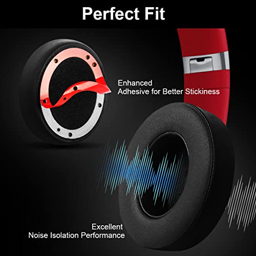 ELZO Replacement Ear Pads Cushions for Beats Studio 2 & Studio 3 Wired & Wireless Headphones, Earpads with Soft Protein Leather, Noise Isolation Memory Foam, Black