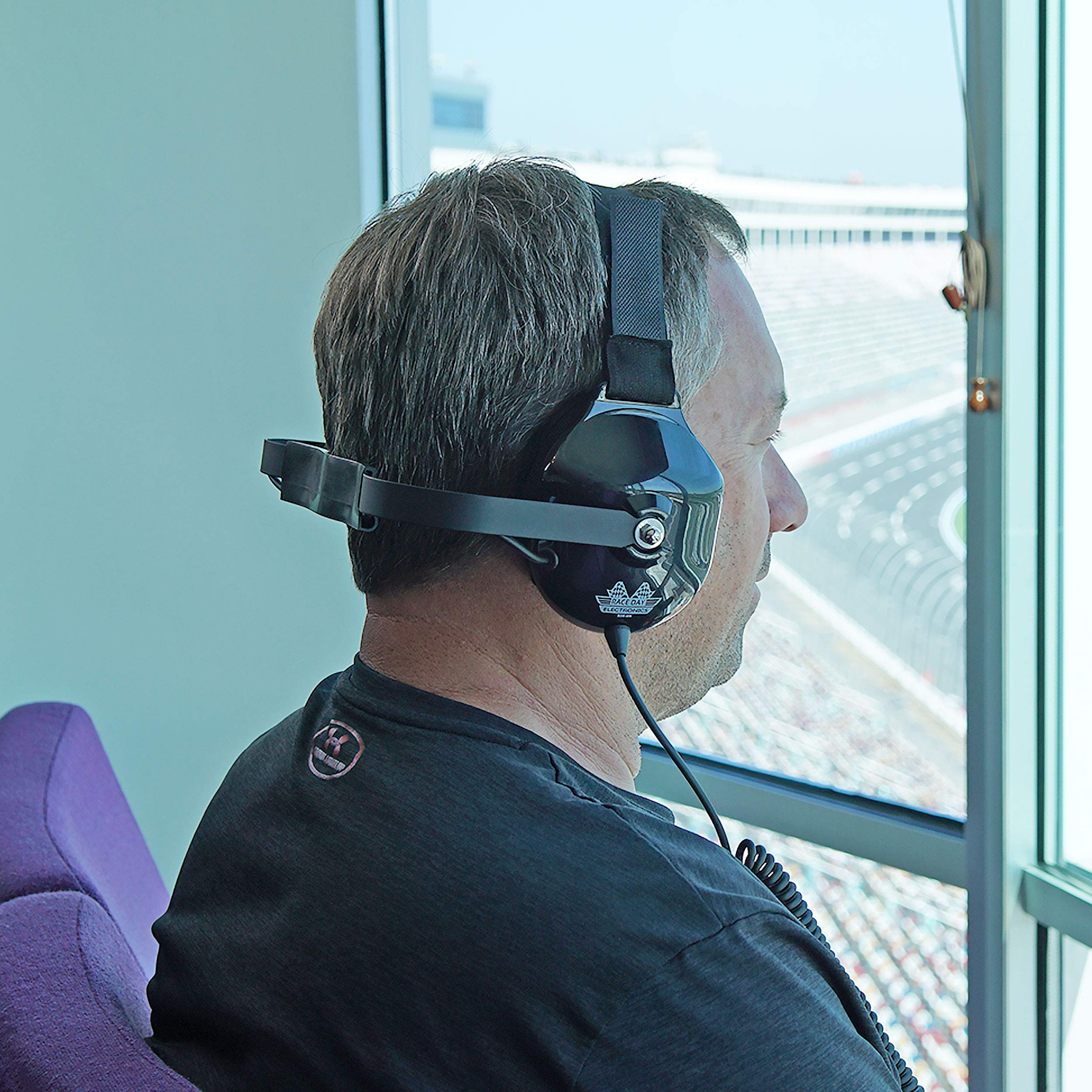 Race Day Electronics Behind Head Earphones/Headphones Headset for Racing Scanners
