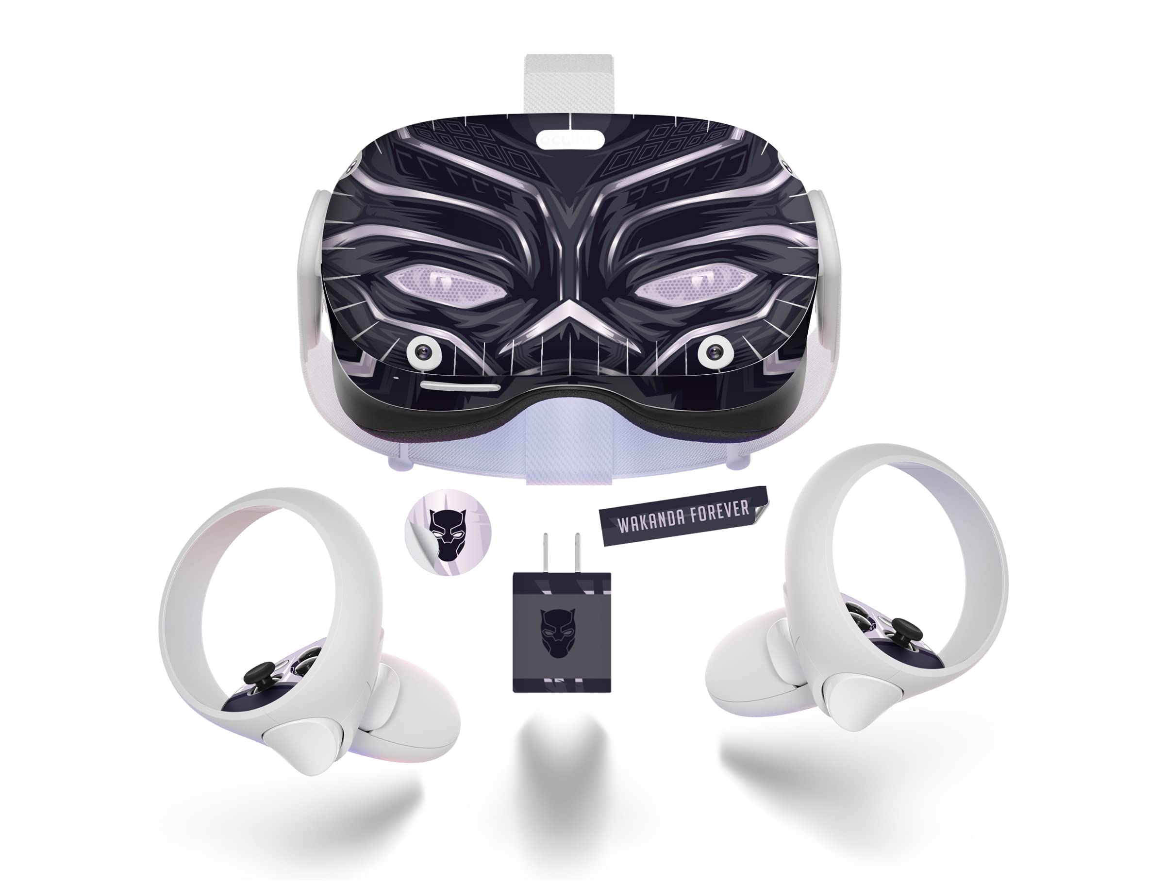 Black Cat Helmet Skin Wrap Decal for Oculus Quest 2 - Easy to Apply Vinyl - Detailed Video Instructions Included