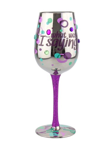 Top Shelf Decorative Metallic 70th Birthday Wine Glass, 1 Count (Pack of 1), Multicolor